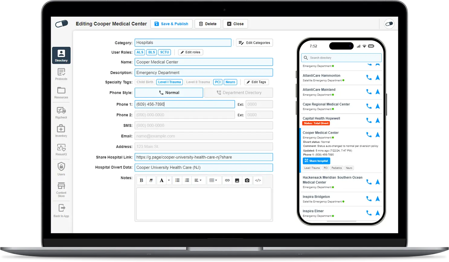 Clinical Design EMS App Builder